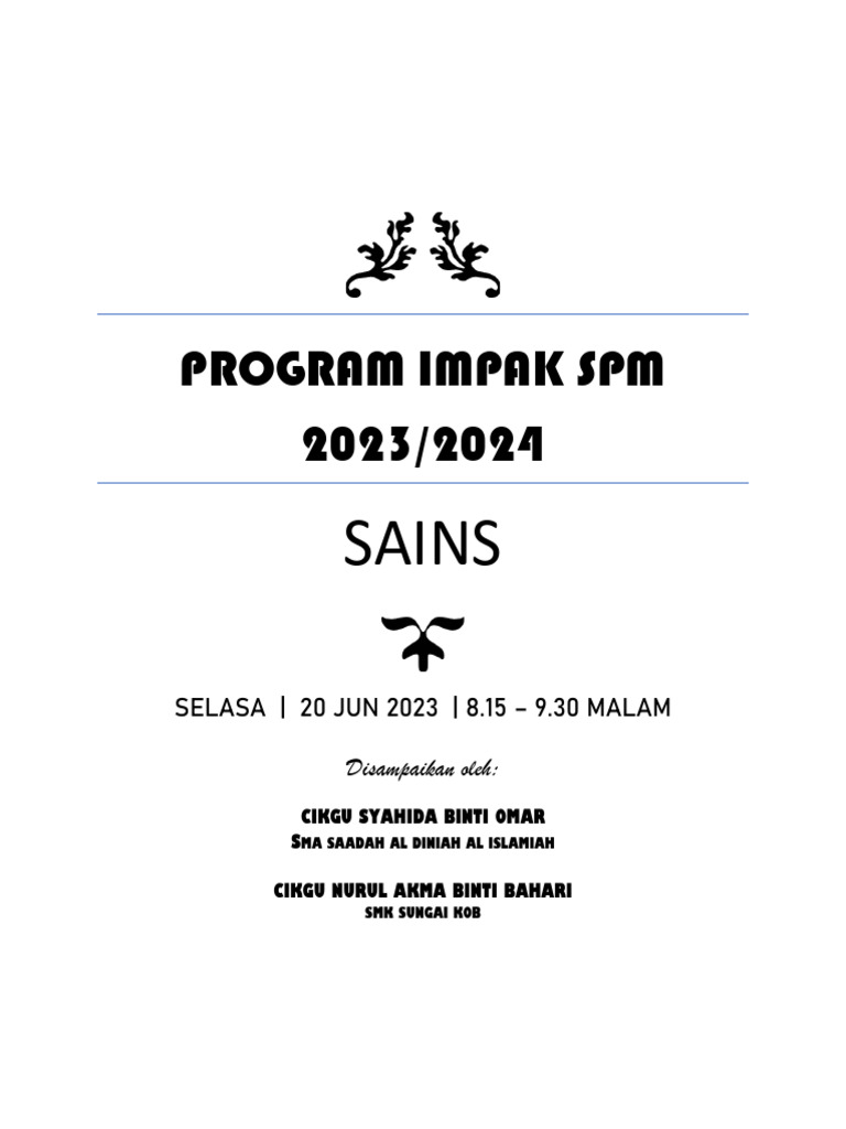 Impak Sains Slot 1 20 Jun 2023 | PDF