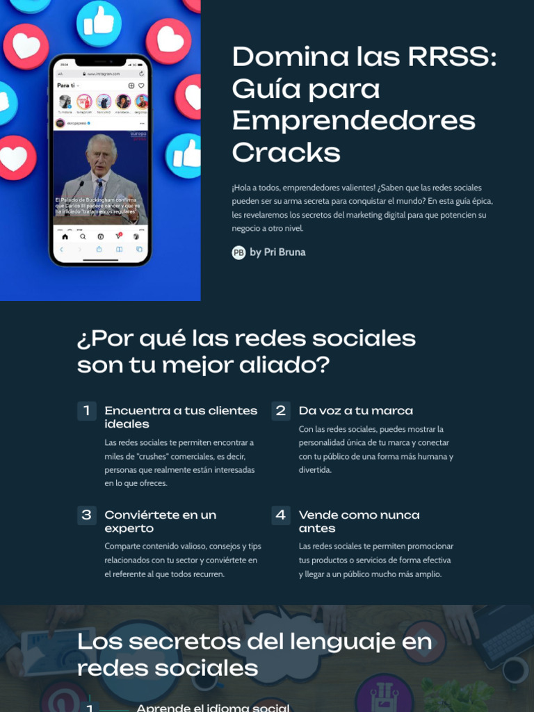 Domina Las RRSS Guia para Emprendedores Cracks | PDF | Publicidad digital | Marketing