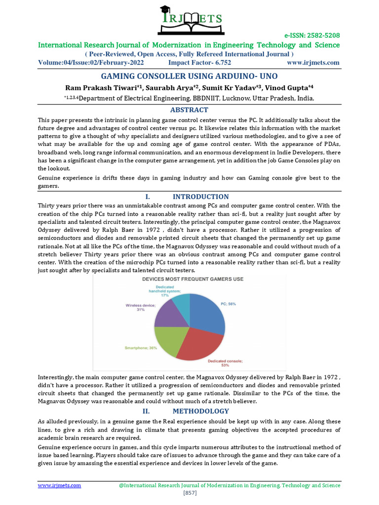 Gaming Console Ardiuno Pdf Arduino
