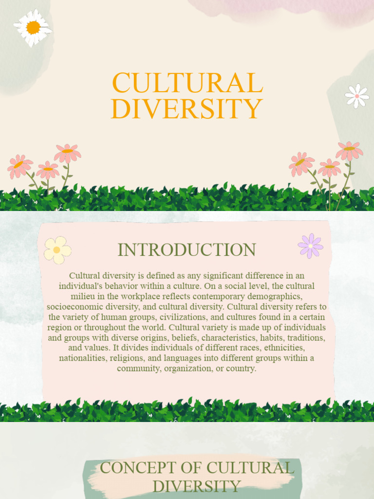 Cultural Diversity | PDF | Multiculturalism | Cultural Diversity