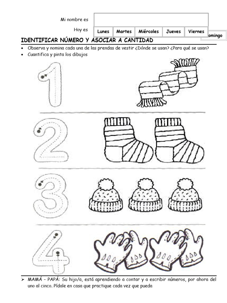 Prendas de Vestir Números | PDF