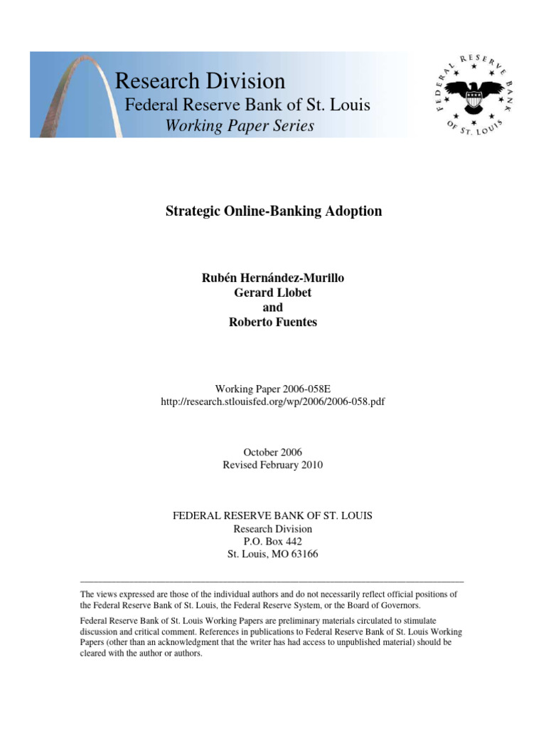 Strategic Online Banking Adoption | PDF | Banks | Online Banking