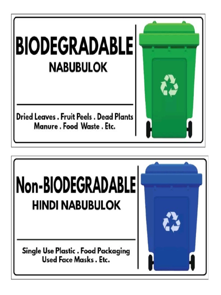 Trash bins label | PDF