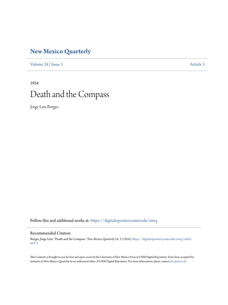 Death and The Compass | PDF