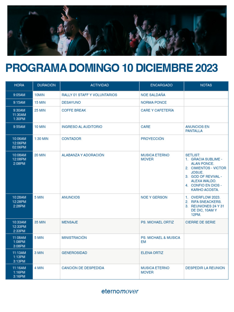 Programa Domingo - 10 Dic 2023 | PDF