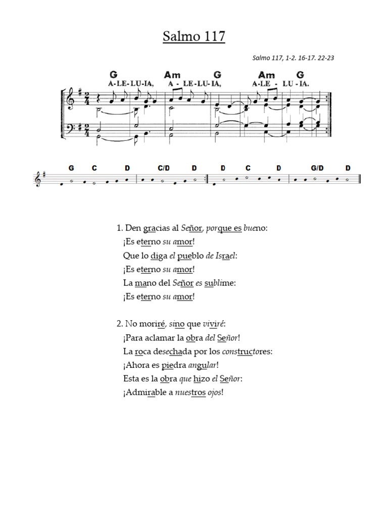 Salmo 117 - Domingo de Pascua | PDF