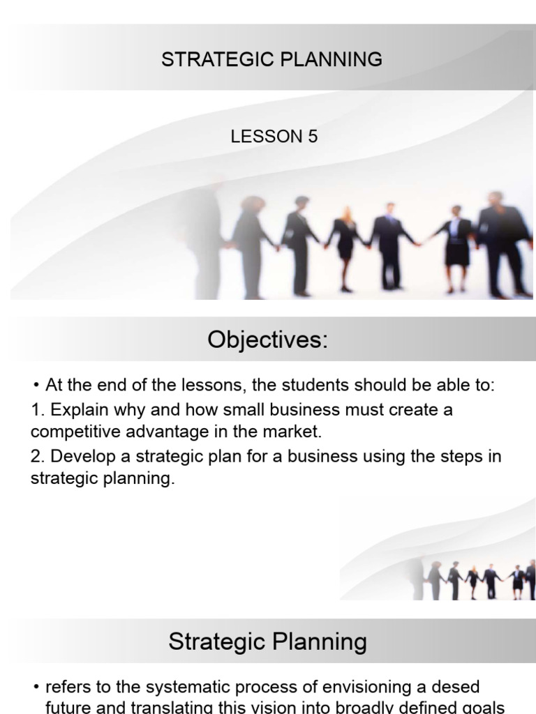 Lesson 5 | PDF | Strategic Management | Strategic Planning