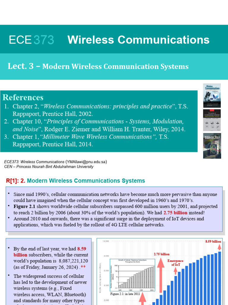 Week 3 Modern Wireless Comm. Systems | PDF | High Speed Packet Access | 4 G