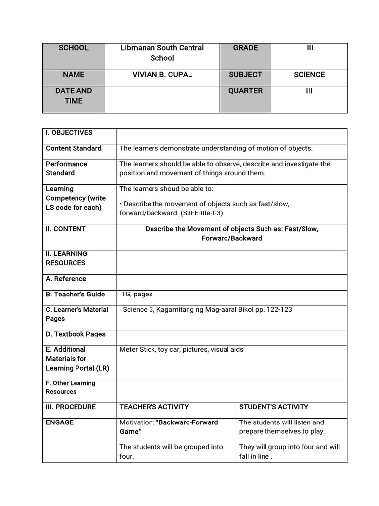 LESSON-3 FORWARD Backward | PDF | Learning | Cognition
