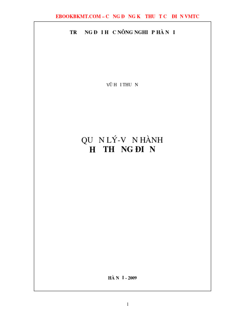Quan Ly Van Hanh He Thong Dien | PDF