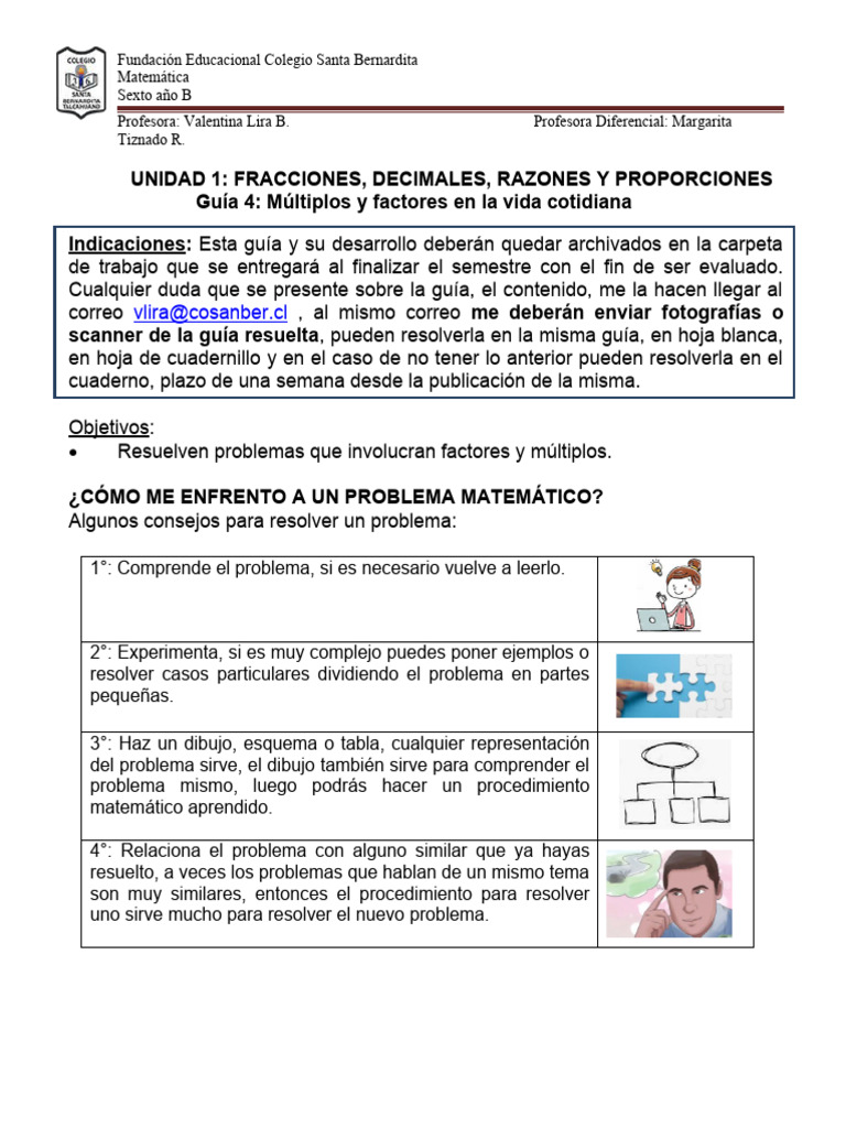 Múltiplos y factores en matemáticas | PDF