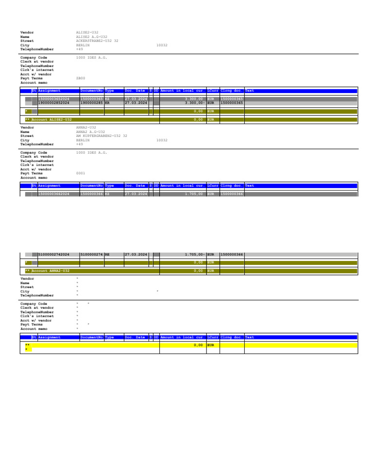 Vendor Balance | PDF