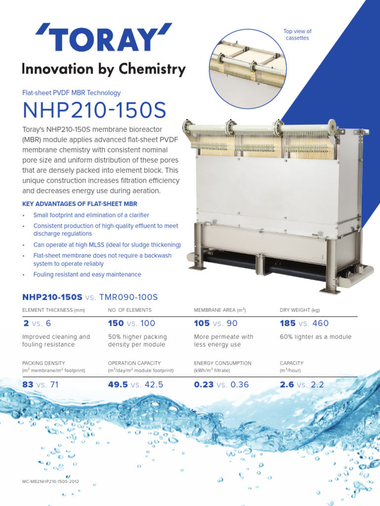 Toray NHP210-150S (MBR) Brochure | PDF | Materials | Environmental Technology