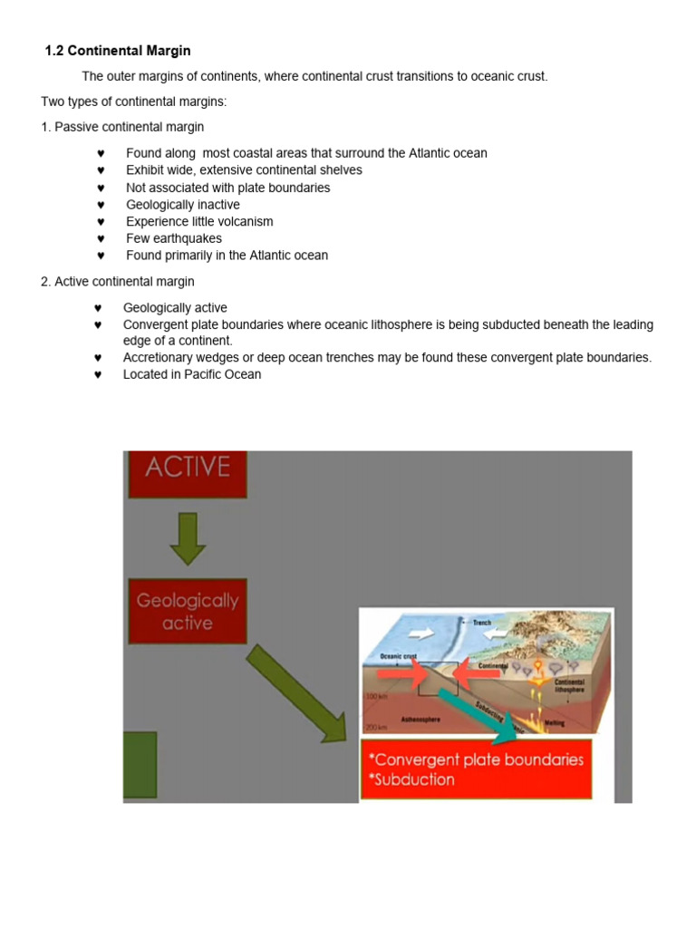 Oceanography Lesson 2 Continental Margin Autosaved | PDF | Plate ...