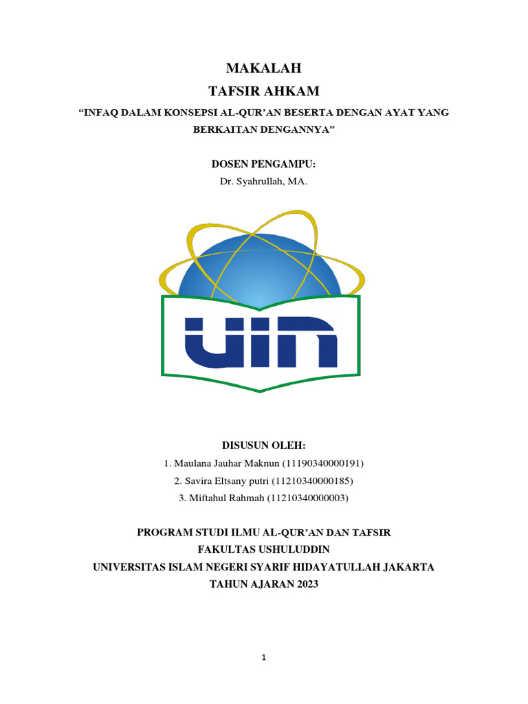 Infaq dalam Al-Qur'an: Konsep dan Ayat | PDF | Sains & Matematika ...