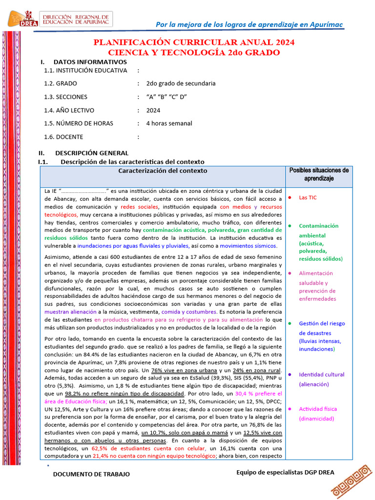PCA CyT 2do para Presentarlo | PDF | Aprendizaje | Conocimiento