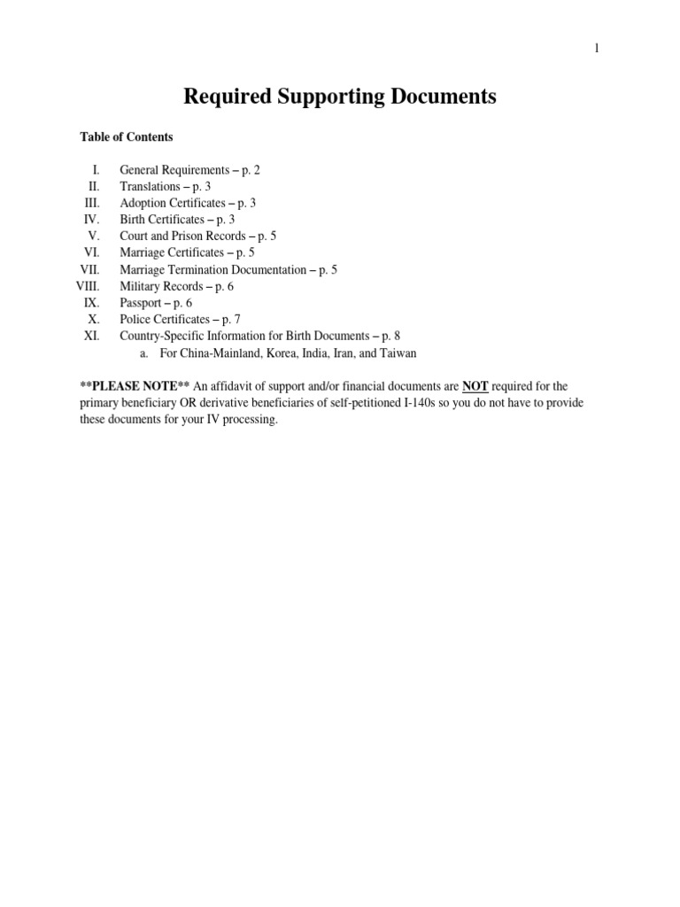 3 - Required Supporting Documents | PDF | Marriage | Birth Certificate