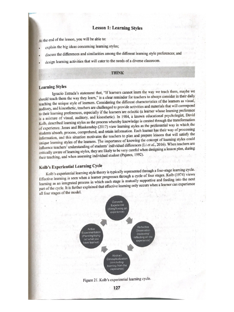 Lesson 1 Learning Styles | PDF