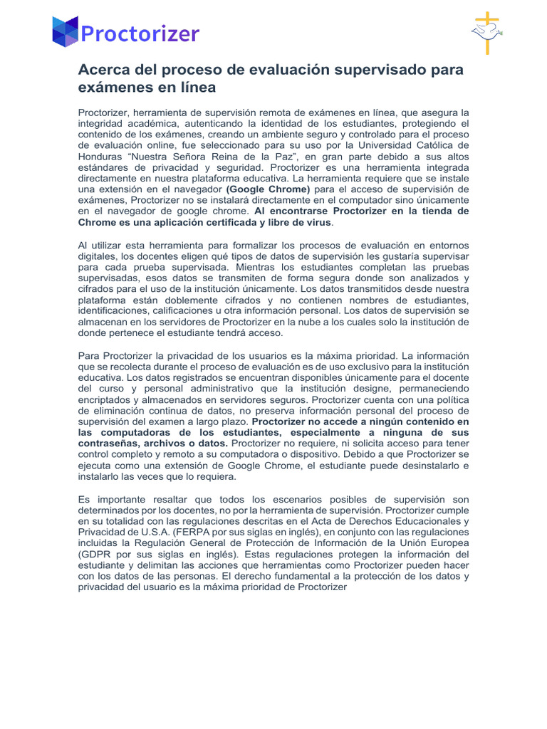 Proctorizer: Supervisión de Exámenes Online | PDF | Informática ...