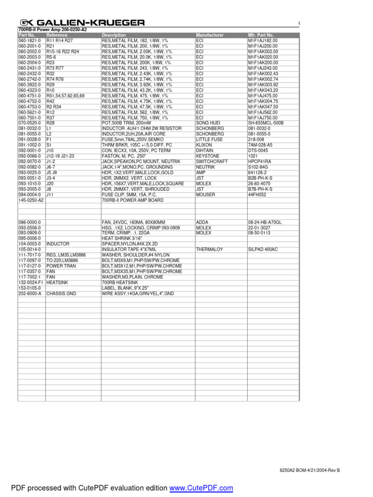 GK 700rb-Ii - Schpart3 | PDF | Resistor | Electrical Engineering