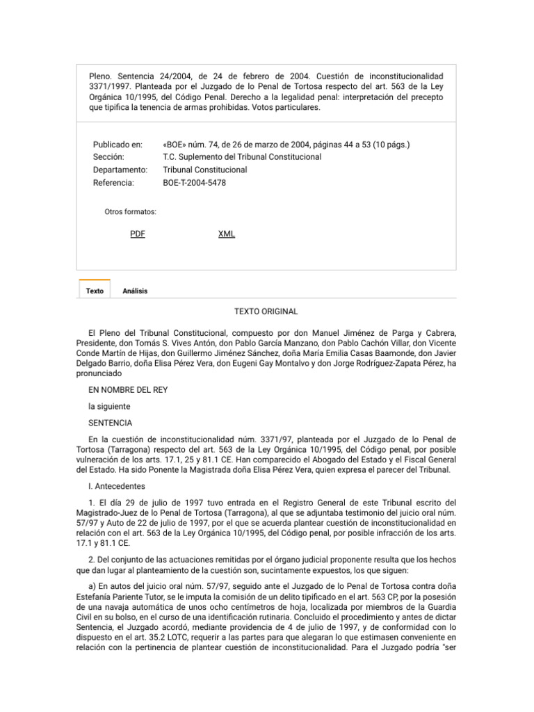 Otros Formatos:: Análisis Texto | PDF | Derecho penal | Regulación