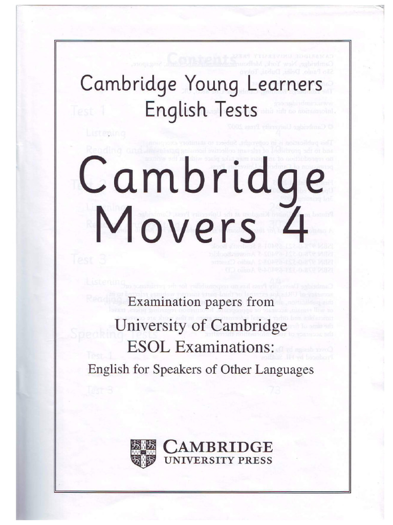 Tests Movers 4 Book | PDF