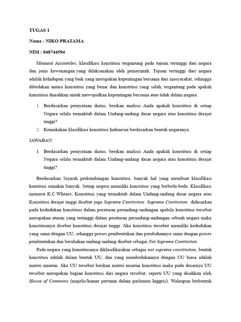 Tugas HTN Niko | PDF