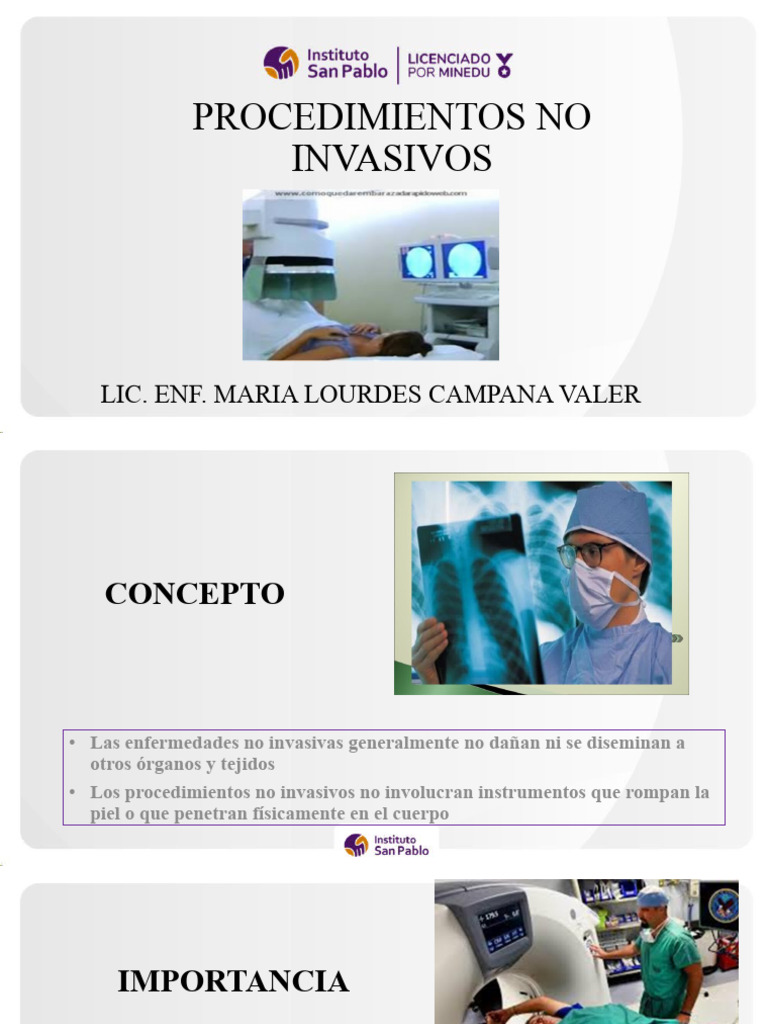 Clase 3 Procedimientos No Invasivos | PDF | Imagenes medicas | Medicina ...