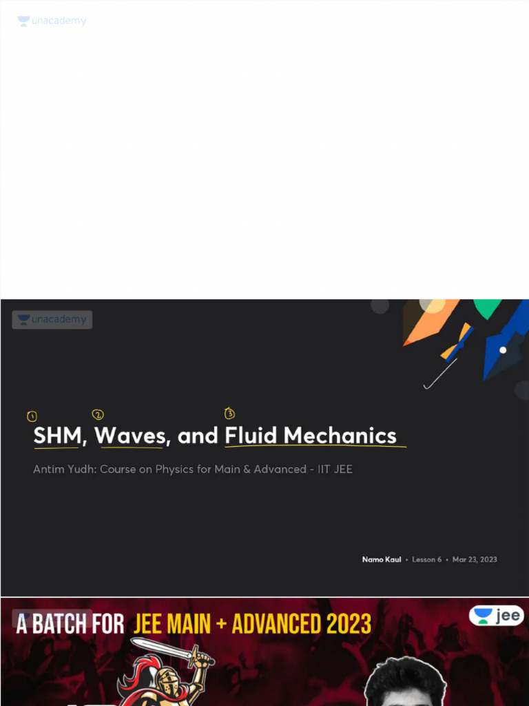 SHM Waves and Fluid Mechanics With Anno | PDF