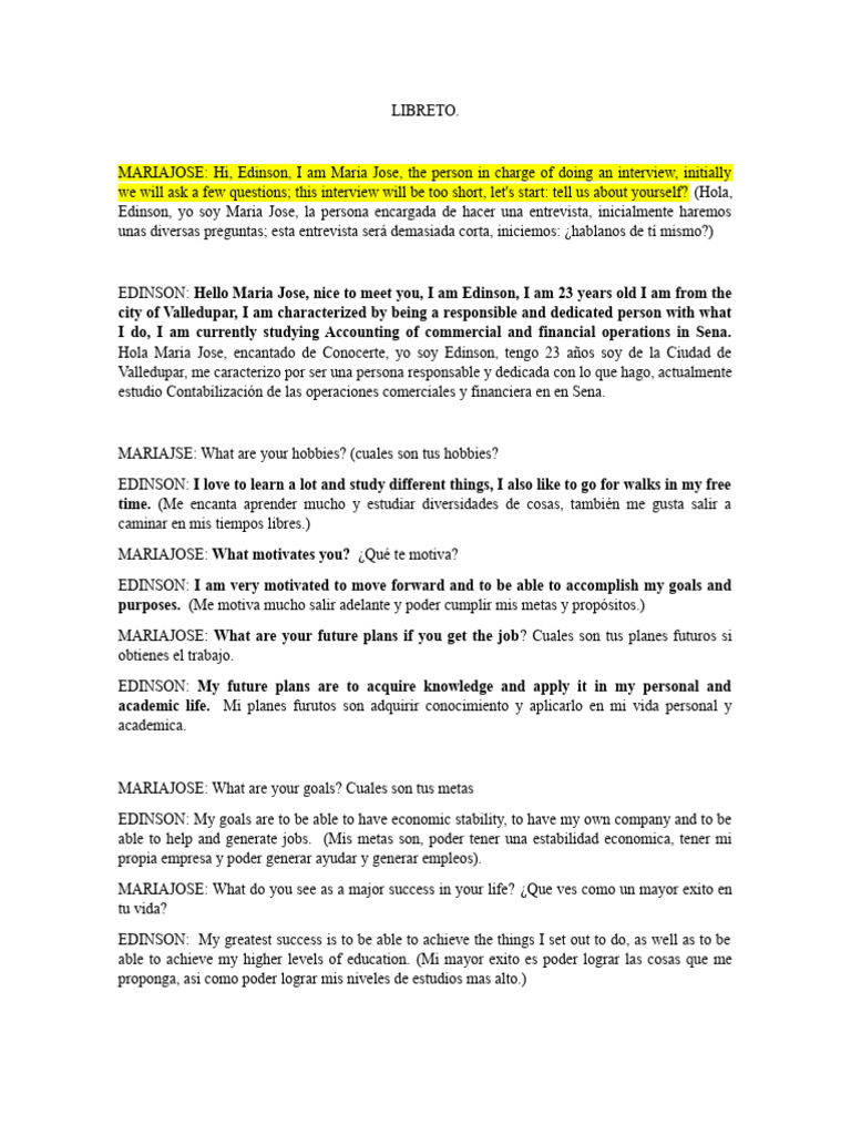 LIBRETO de Ingles 2024 | PDF