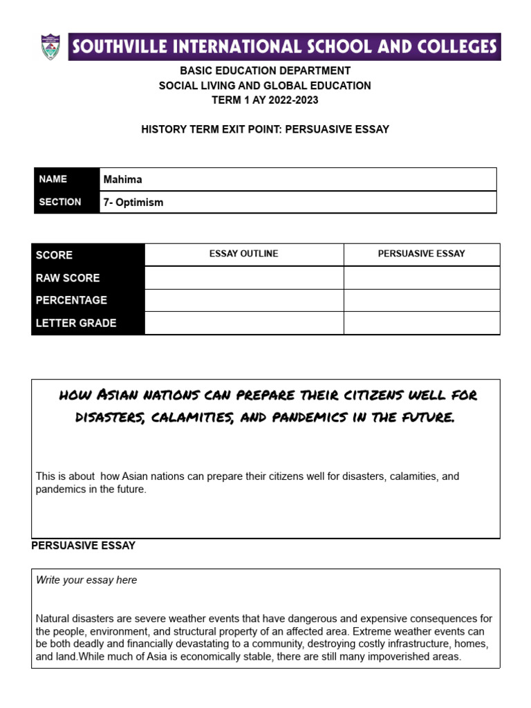Mahima Slge 7 History t1 Term Exit Point Answer Sheet 2022-2023 | PDF | Natural Disasters | Flood