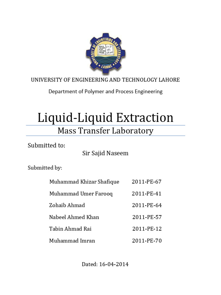 Liquid Liquid Extraction | PDF | Chemistry | Analytical Chemistry