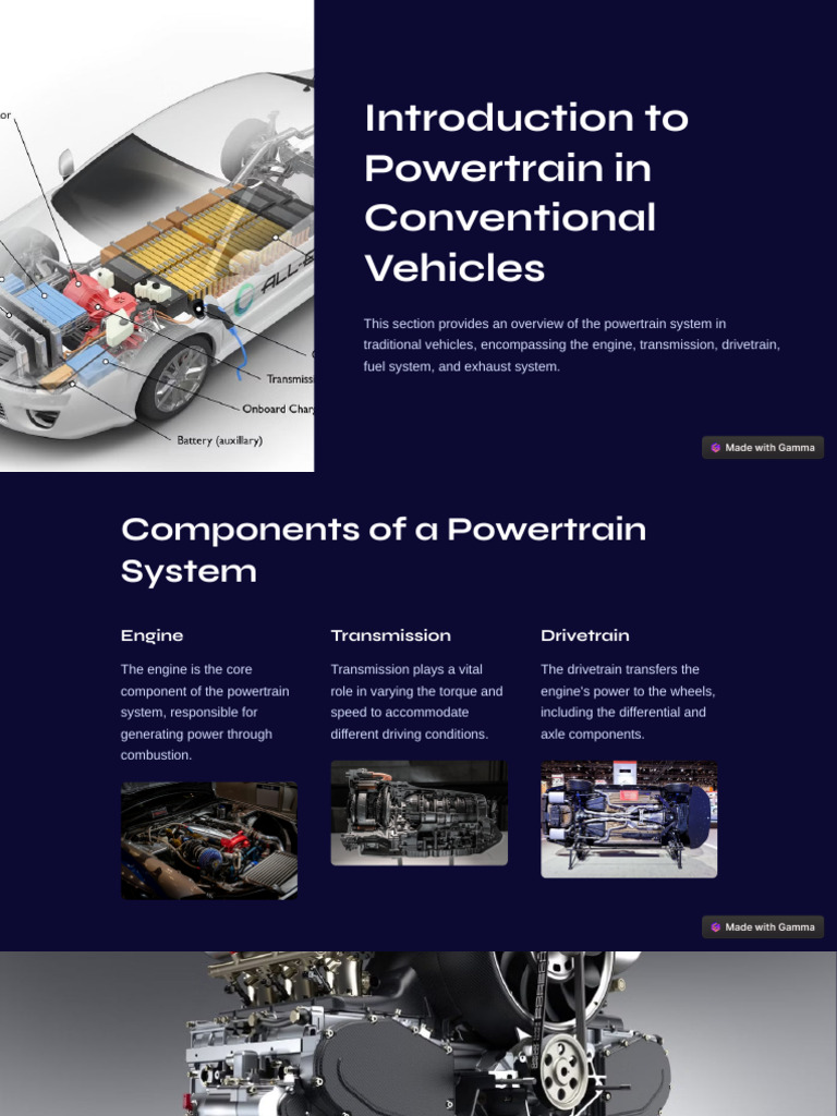 Introduction To Powertrain in Conventional Vehicles | PDF | Engines ...