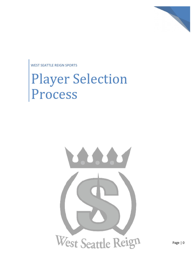 WSR Player Selection Process | PDF | Educational Assessment | Evaluation