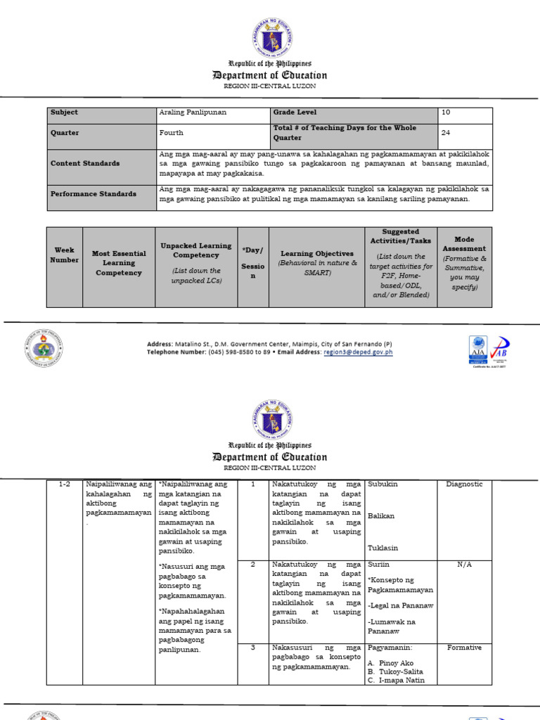 Bow - Apan-4th Quarter | PDF