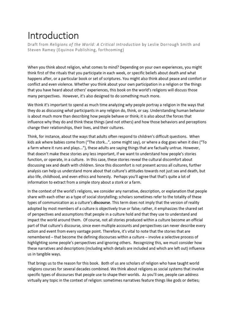 Introduction | PDF | Traditions | Rituals