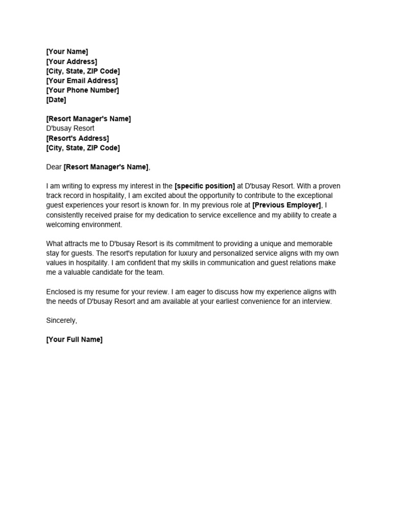 Example Application Letter | PDF Example Application Letter | PDF