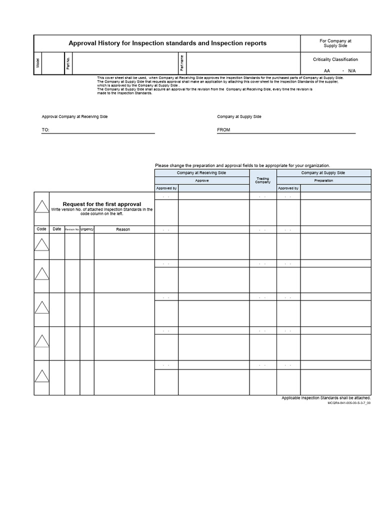 【Inspection Std.】MCQRⅡ-841-005-00-S-3-7 - Inspection standards - Ver0 ...