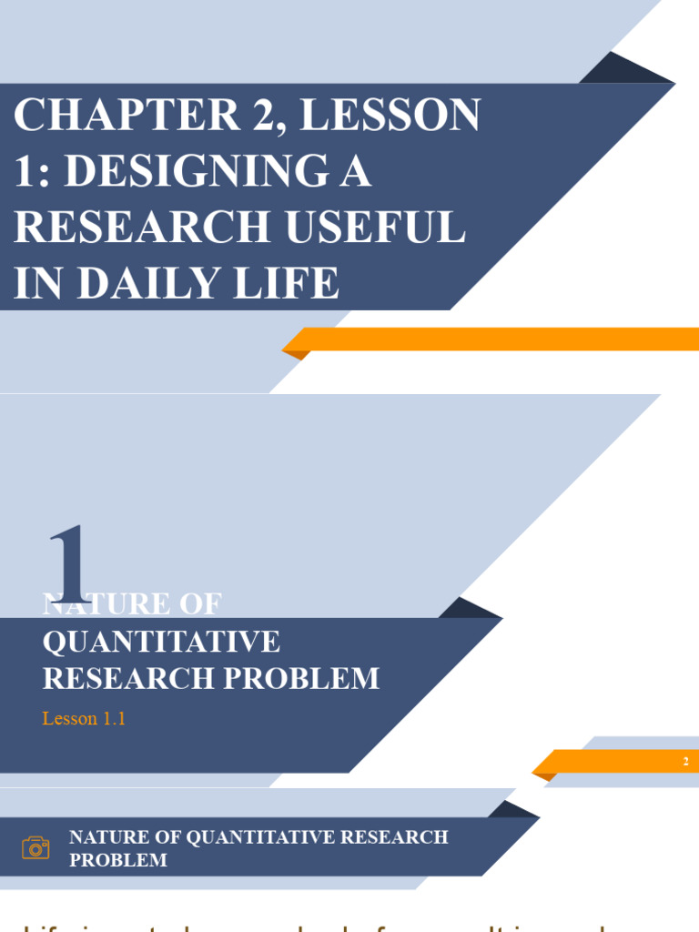 Understanding Quantitative Research Problems | PDF | Question | Experience