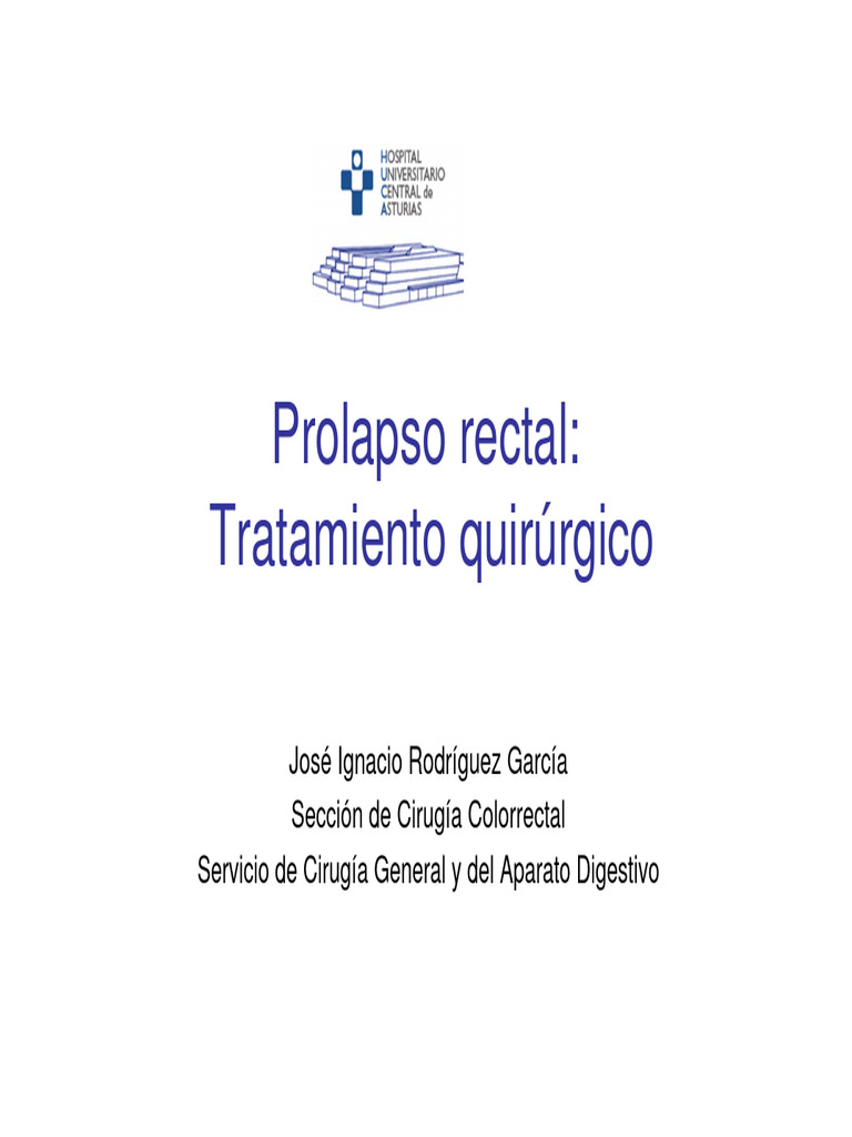 Tratamiento Quirurgico Del Prolapso Rectal | PDF | Gastroenterología ...