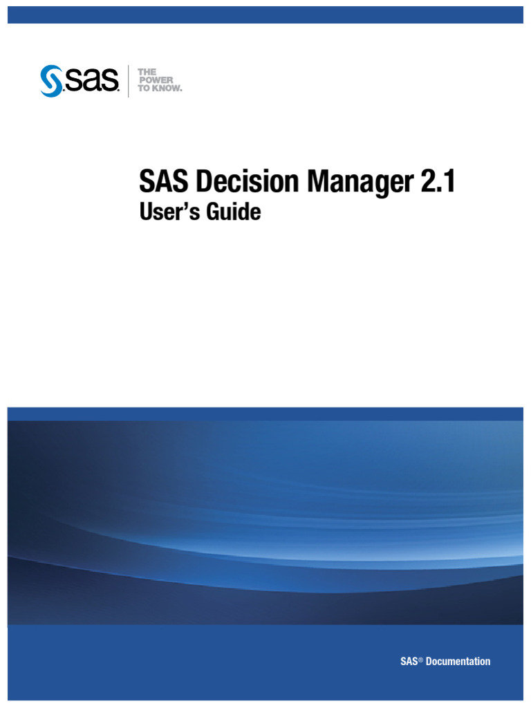 SAS Decision Manager 2.1 User's Guide | PDF | Icon (Computing) | Sas (Software)