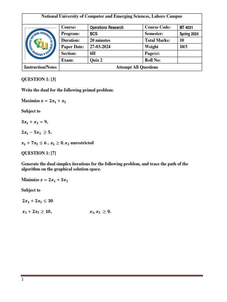 Quiz 2 - 6L | PDF | Teaching Methods & Materials