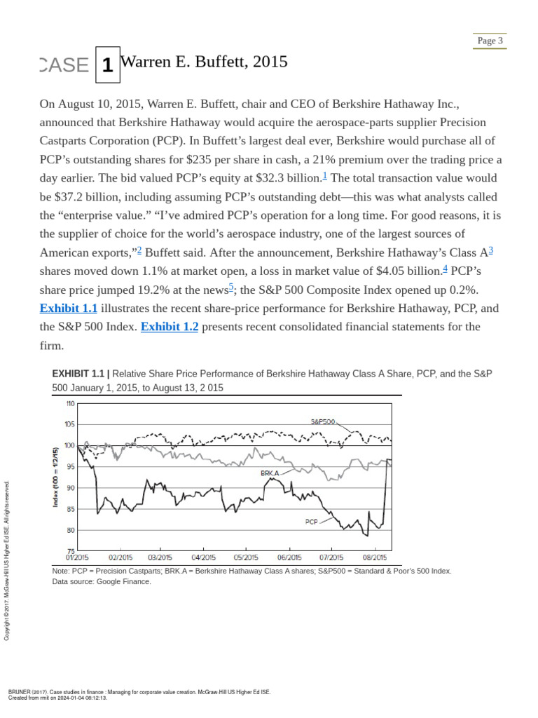 Case Study_Warren Buffett_2015-2 | PDF | Investing | Berkshire Hathaway