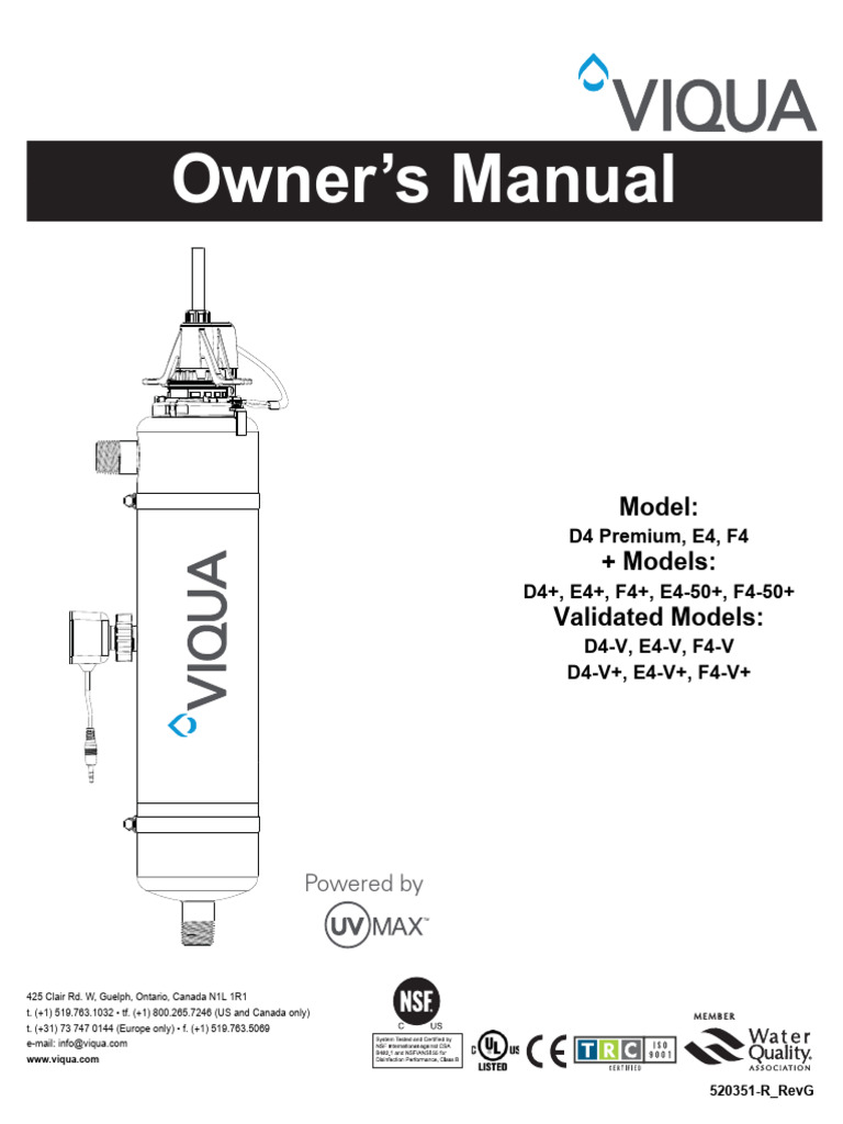 Manual UVMax D4 | PDF | Electrical Engineering | Electricity