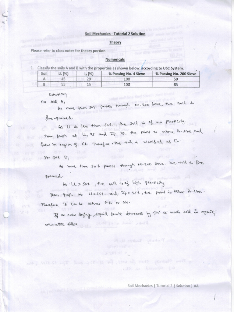 Tutorial-2-Solution - PDF Soil Mechanics | PDF