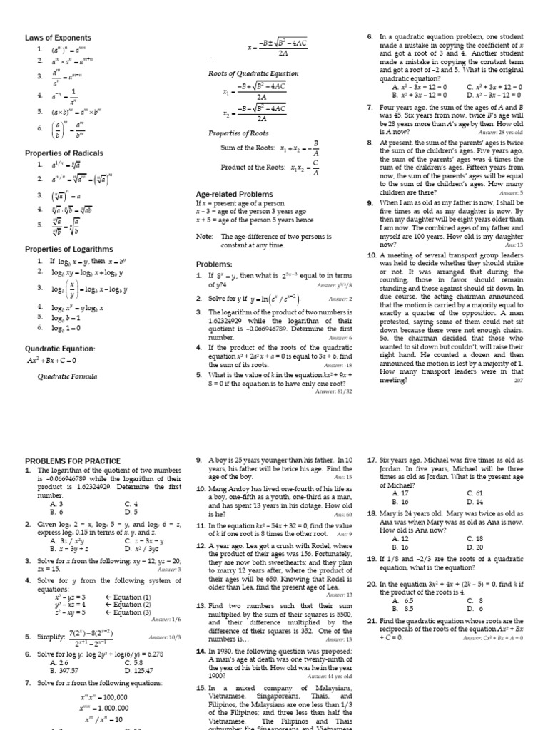 Algebra 1 | PDF | Quadratic Equation | Abstract Algebra