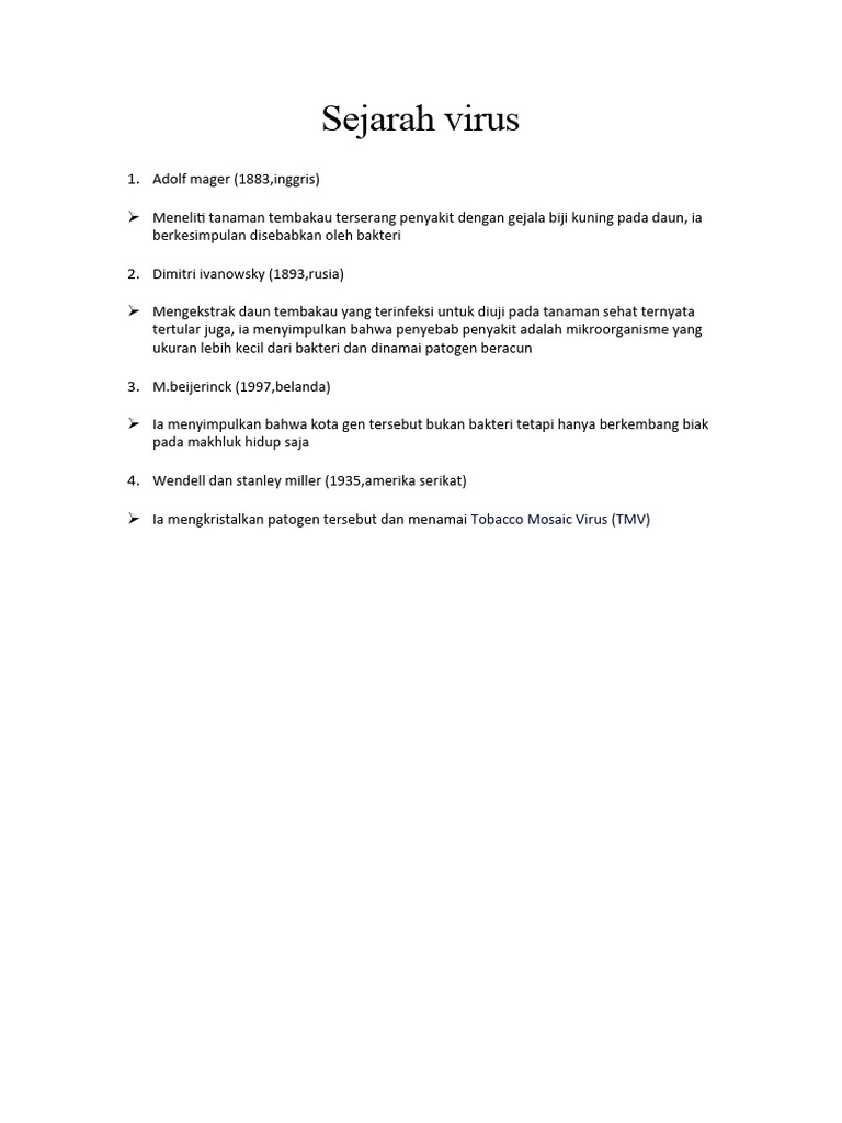 Sejarah Virus | PDF