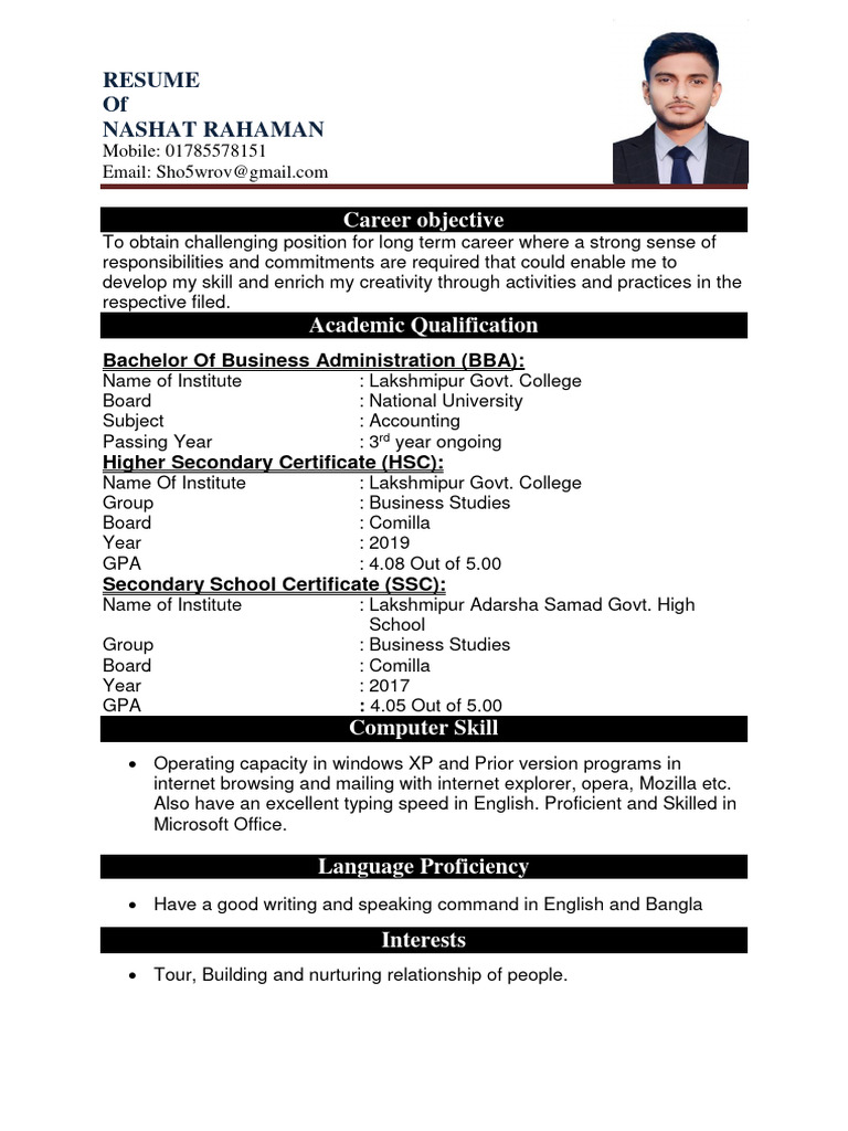 Nashat Rahaman 'S CV | PDF | Software | Computing