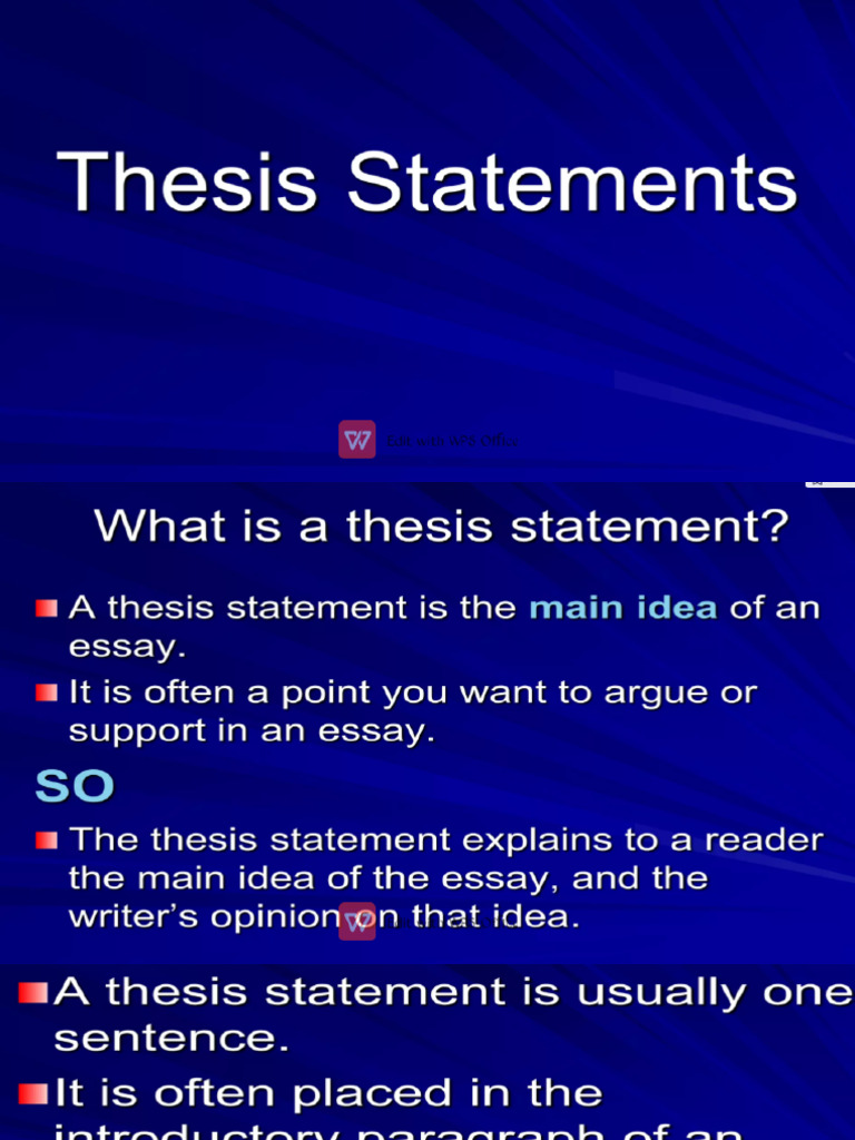 Thesis Statement EAPP | PDF