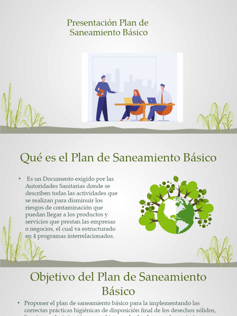 Presentación Plan de Saneamiento Básico | PDF | Saneamiento | Agua